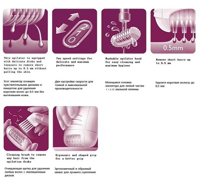 Women epilator electric female epilator legs hair removal fa