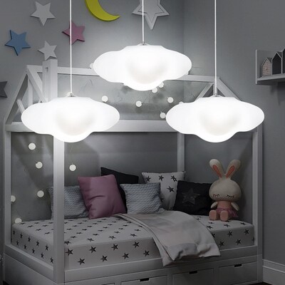 Creative cloud led chandelier kindergarten children room clo