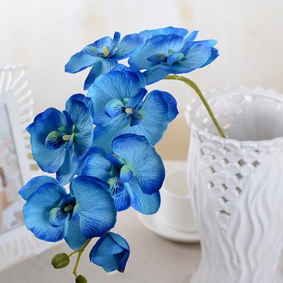 1Pc Artificial Silk White Butterfly Orchid Flowers Bouquet F