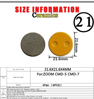 4 Pair (8pcs) Ceramics Bicycle disc Brake Pads For SHIMANO S
