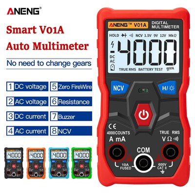 V01A  Digital Multimeter Automatic True-RMS intelligent NCV