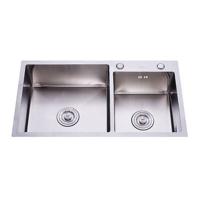 Kitchen Stainless Steel Sink Set Integrally Molded Thick Was