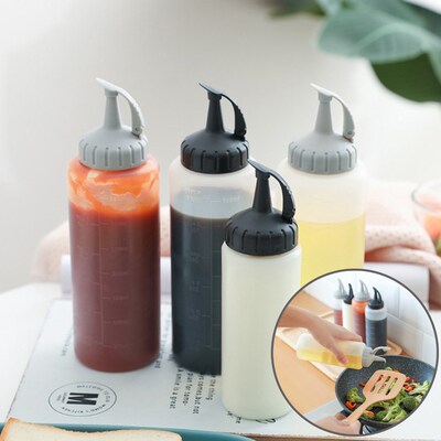 175/350ml Condiment Squeeze Bottle Sauce Squeeze Squirt Bott