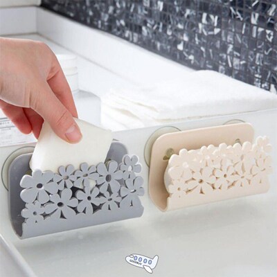 New Kitchen Bathroom Drying Rack Toilet Sink Suction Sponges