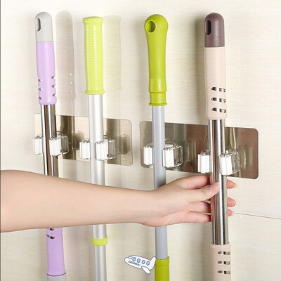 Wall Housekeeper Wall Mounted Mop Organizer Holder PP+PVC Br