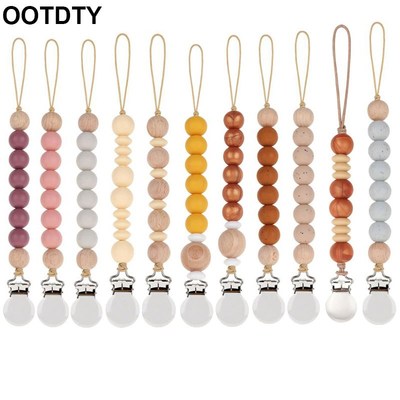 Dummy Clips Baby Boys Girls Pacifier Chain Silicone Teethin