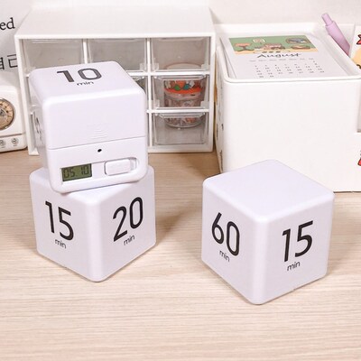 Cube Kitchen Timer Square Cooking Count Up Countdown Alarm S