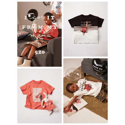 APLUSDMINUS原创潮牌儿童短袖T恤男童印花