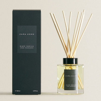 ZaraHome香薰黑香草/栀子花/野姜花藤条无火细棒香熏黑香草BlackV