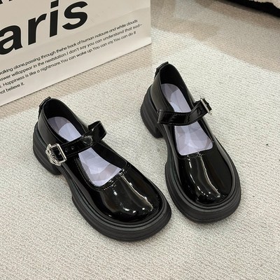 Womens Chunky Heel Casual Shoes Spring Autumn British Low Cu