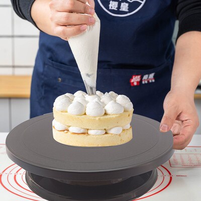 6Piece Black Icing Nozzle Turntable Set DIY Cake Baking Tool