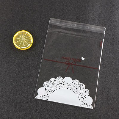 Transparent Lace Bowknot Selfsealing Bag for Bakery Packagin