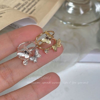 French Chic Doublelayer Butterfly Ear Bone Clip No Piercing