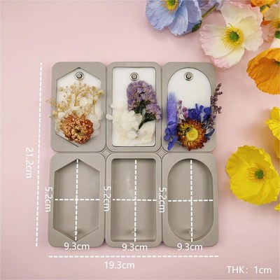 DIY 6in1 Silicone Mold for Scented Wax Tablet Handmade Cryst