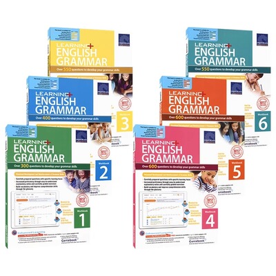 新加坡学习系列语法SAP Learning English Grammar Workbook 1-6年级英文原版练习册 131个必修语法 新加坡小学教辅 赠视频课程
