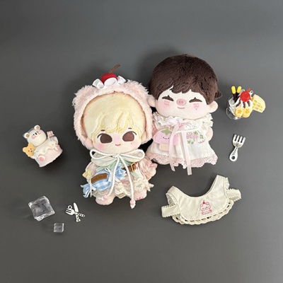 棉花娃娃10cm娃衣春日小食系列粉
