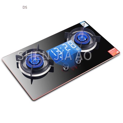 Gas cooktops Touch intelligent timing gas stove Double-hole