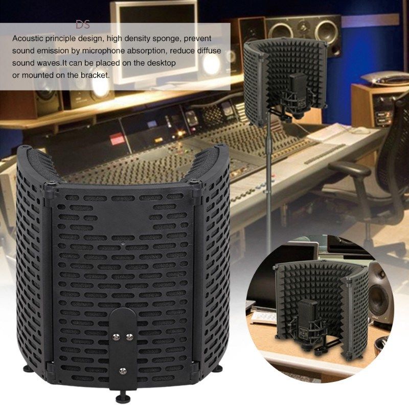 ABS Noise Reduction Microphone Isolation Shield Wind Screen_虎窝淘