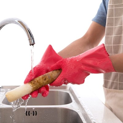 Kitchen Dish Washing Gloves Household Dishwashing Potato Pee