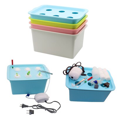 6 Holes Plant Site Hydroponic Garden Pots Planters System In