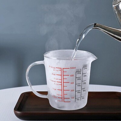 500Ml Glass Measuring Cup Milk Jug Heat Resistant Glass Cup