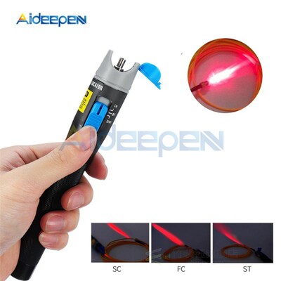 Portable Red Light Laser Fiber Optic Source Test Pen Visual