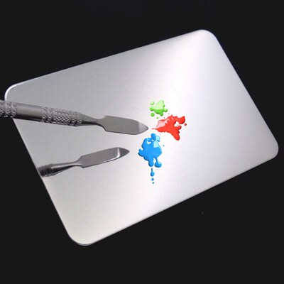 Stainless Steel Paint Palette For Water Color Acrylic Makeup