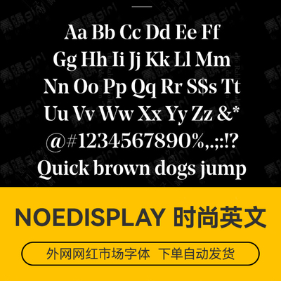 NoeDisplay 时尚英文字体，国外网红字体，behance爆款字体安装包