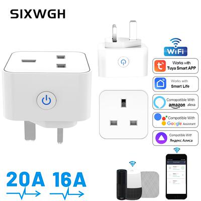 涂鸦智能插座WiFi英规插头Zigbee3.0 ALexa语音英标16A20A带计量