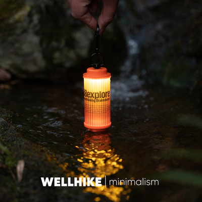 2025橙色5000毫安38explore灯 WELLHIKE户外超长续航夕照多功能灯