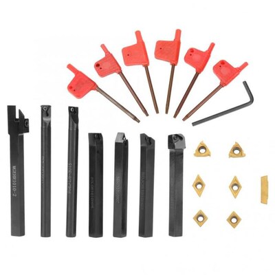 7Pcs Mini Cemented Carbide Shank Lathe Boring Bar Turning To