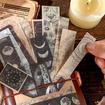 40 Pcs/lot Vintage Moon Phase Astrolabe Antique Ticket Paper