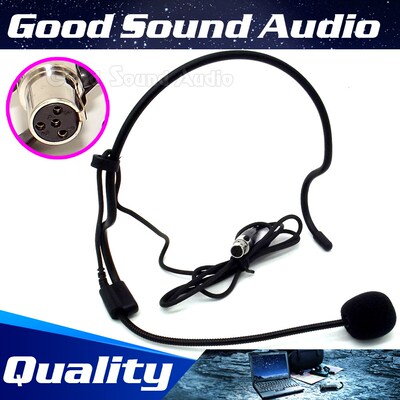 Mini XLR 4 Pin TA4F 4PIN Connector Headband Headworn Mic Ear