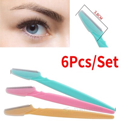6pcs Eyebrow razor shaving hair removal blade eyebrow razor