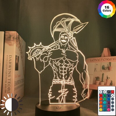 Acrylic Night Light Lamp Anime The Seven Deadly Sins Escanor