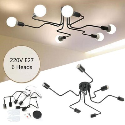 6 Ceiling Lights Vintage Lamps For Living Room Iluminacion C