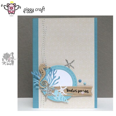 Piggy Craft metal cutting dies cut die mold Seaweed seahorse