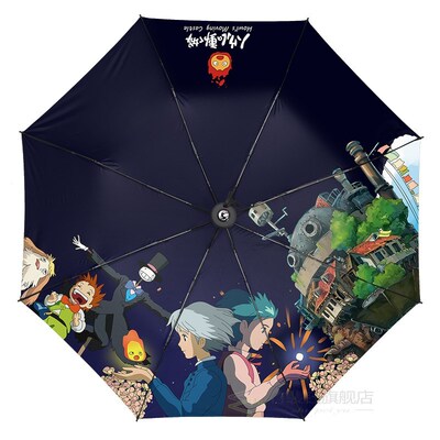 Anime Howl's Moving Castle Totoro Umbrella Three-Folding Umb