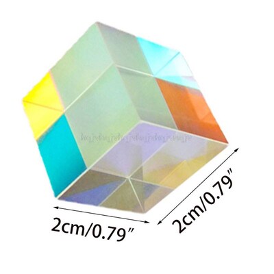 Colorful Combiner Splitter Cross Dichroic Cube RGB Prism Opt