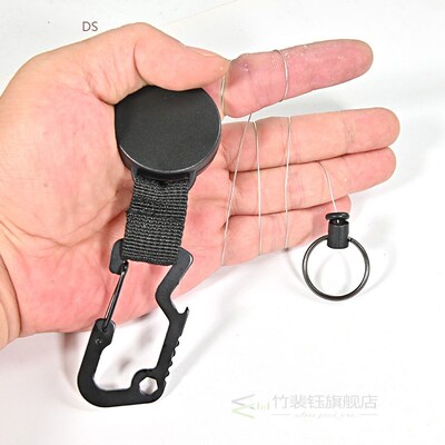 Retractable Keychain Key Ring ID Badge Holder Metal with Ste