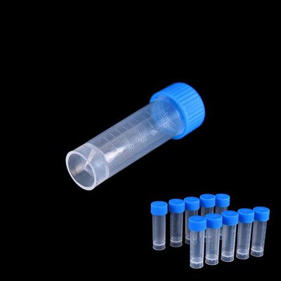 10/20/50/100pcs 5ml Chemistry Plastic Test Tubes Vials Seal
