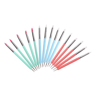 5pcs/set 2 Way Pottery Clay Ball Styluses Tools Polymer Clay