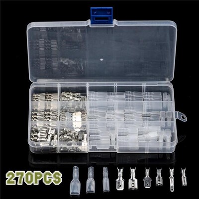 120/150/270Pcs 2.8/4.8/6.3mm Crimp Terminals Insulated Male