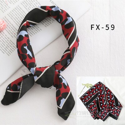2020 Small Silk Hair Scarf Wo Foulard Neck Wrap 50cm Square