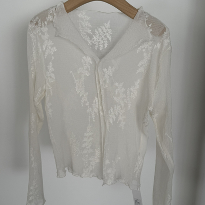 米米春款大上新韩系刺绣蕾丝小衫小衫A77525