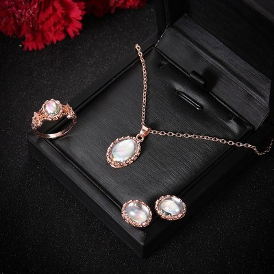极速Modyle Vintage Opal Jewelry Sets For WomaPn Pendant Neck
