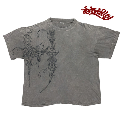 MELANIN 原创刺青纹身师 摇滚重金属美式复古重磅线稿T恤男女短袖