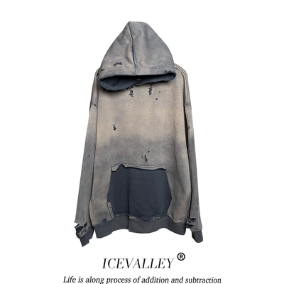 MELANIN 黑色素刺青 美式重磅小众厚重感百搭设计简约连帽卫衣