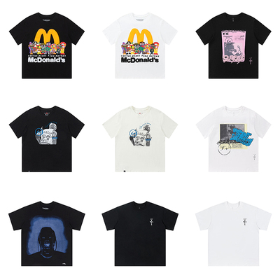 区别市场Travis Scott短袖麦当劳联名系列高街美潮宽松男情侣T恤