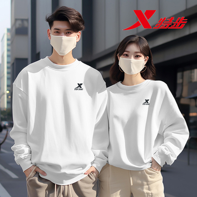 特步卫衣男女同款圆领百搭运动服